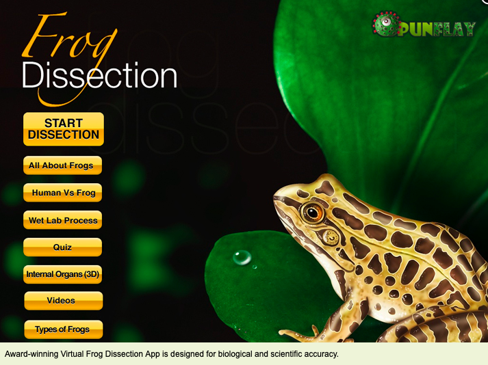 Virtual Frog Dissection Educational App | BioLEAP